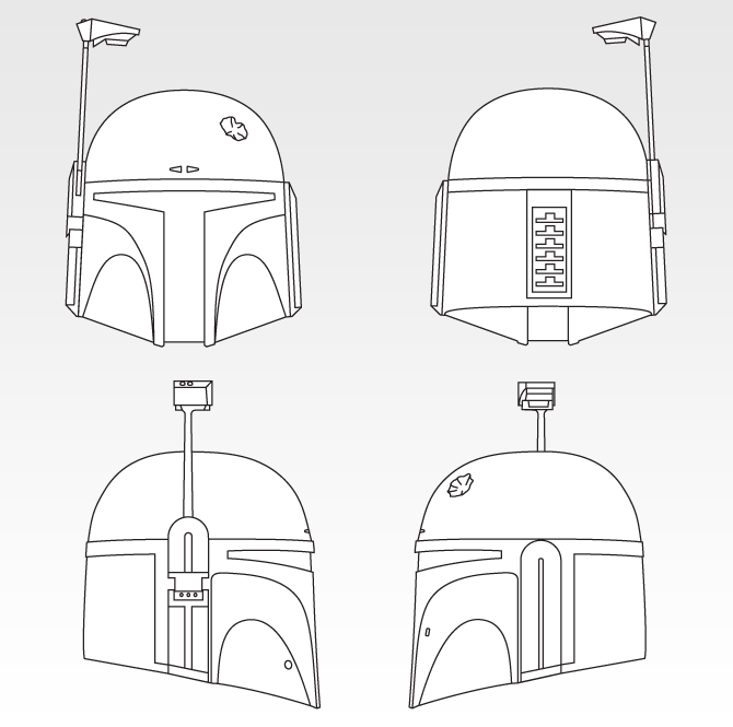 Fett Helmet Vector Drawing Boba Fett Costume And Prop Maker Community 